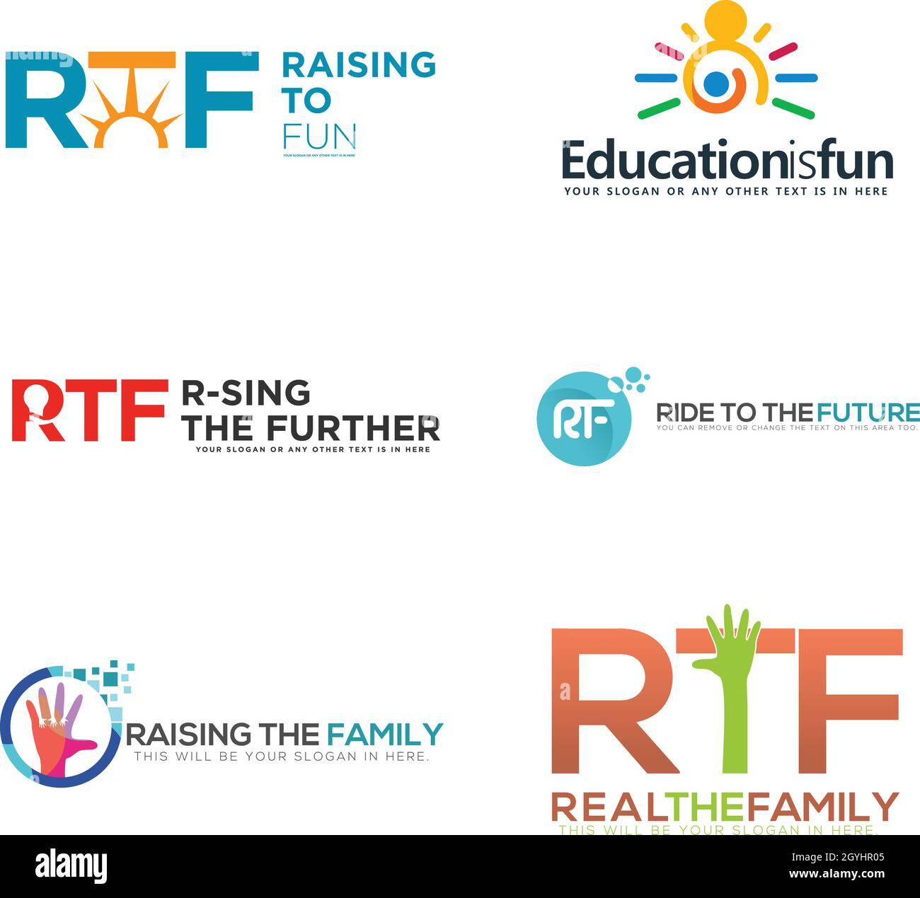 Set of education hand raising icon logo design Stock Vector Image & Art ...