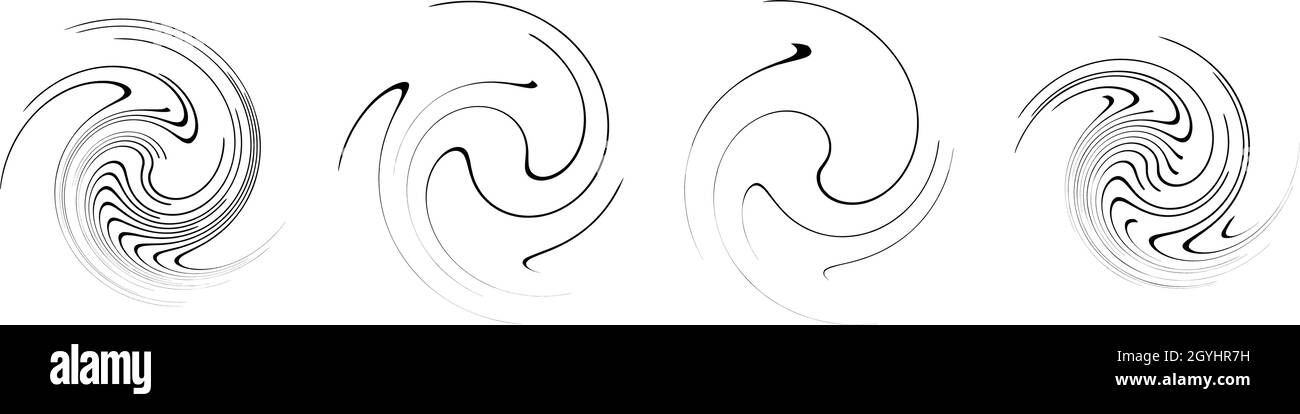 Spiral, swirl, twirl, volute element. Whirlpool, whirlwind effect ...
