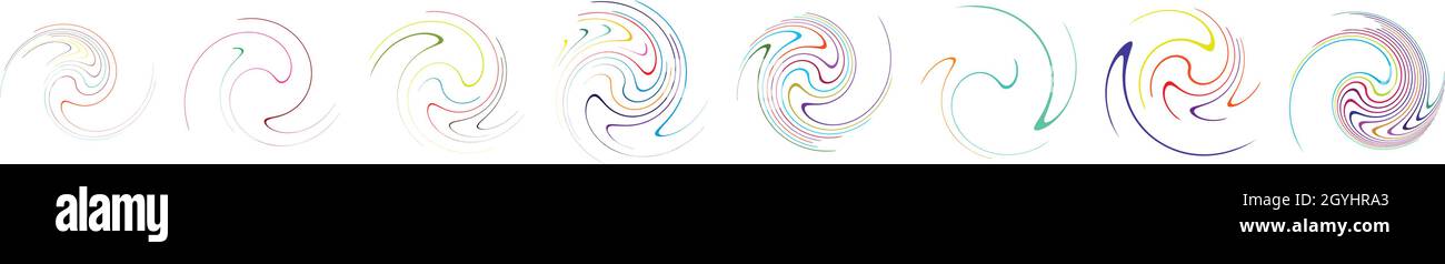 Spiral, swirl, twirl, volute element. Whirlpool, whirlwind effect ...