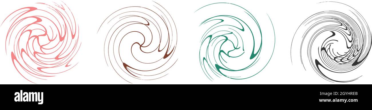 Spiral, swirl, twirl, volute element. Whirlpool, whirlwind effect ...