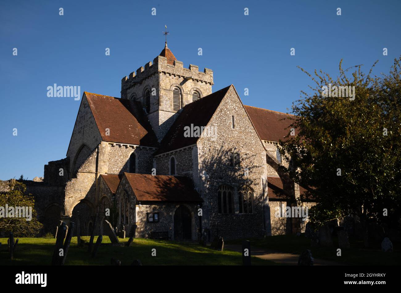 St Mary & St Blaise church at Boxgrove Priory near Chichester, West ...