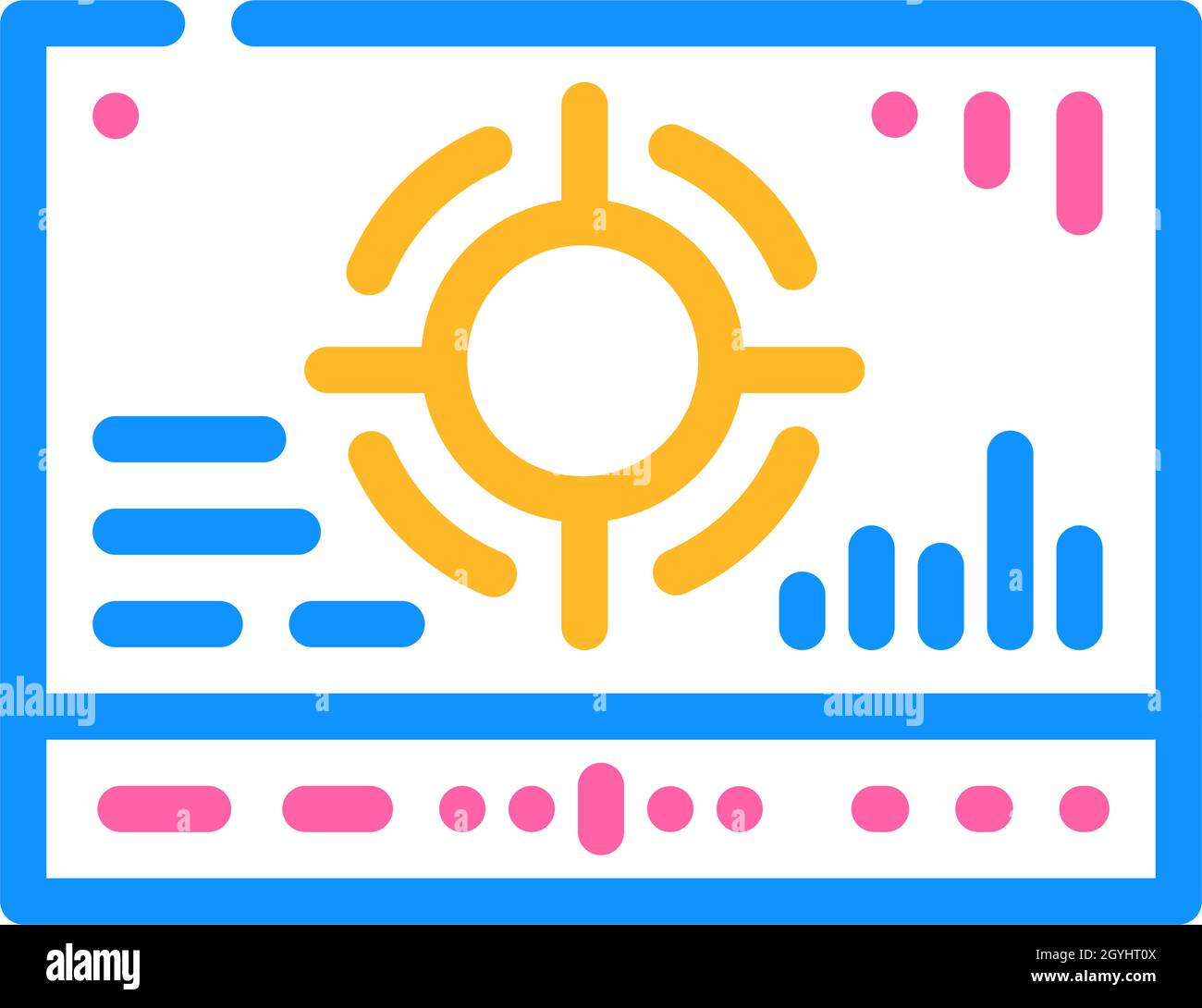 mesh with different data color icon vector illustration Stock Vector ...