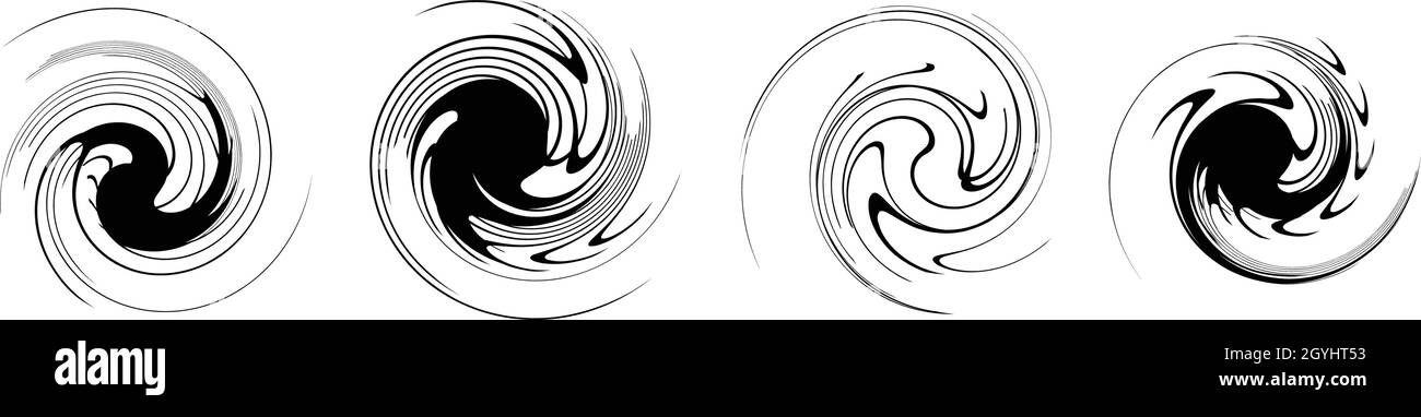 Spiral, swirl, twirl, volute element. Whirlpool, whirlwind effect ...