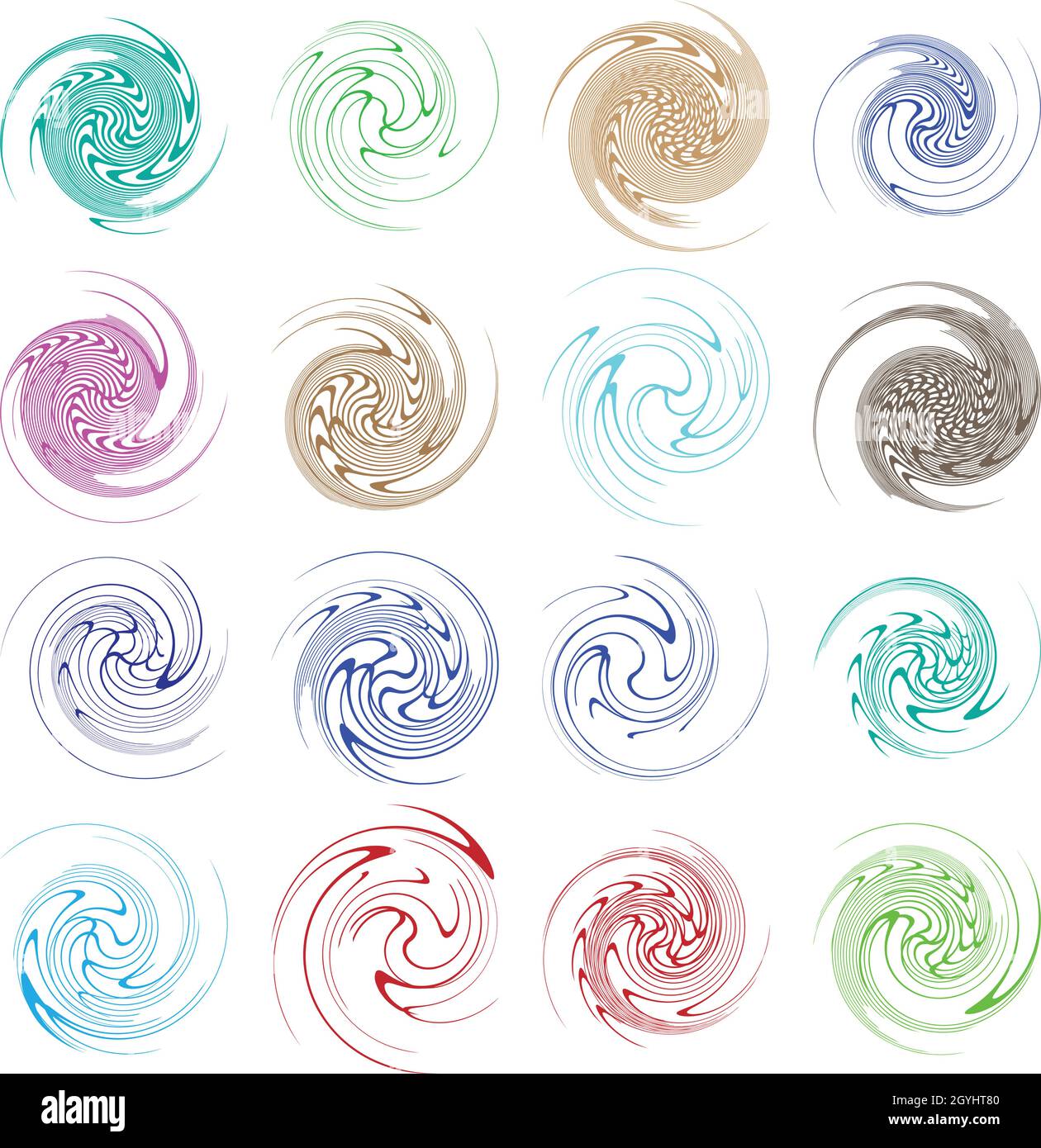 Spiral, swirl, twirl, volute element. Whirlpool, whirlwind effect ...