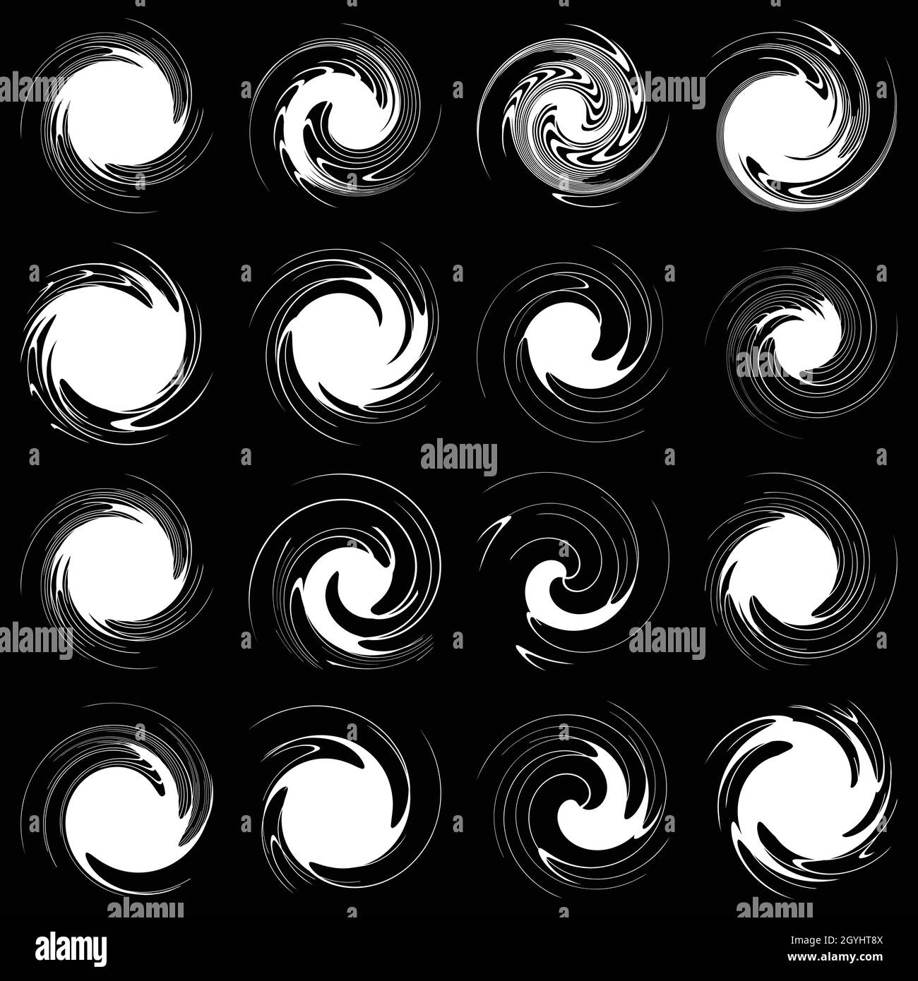 Spiral, swirl, twirl, volute element. Whirlpool, whirlwind effect ...