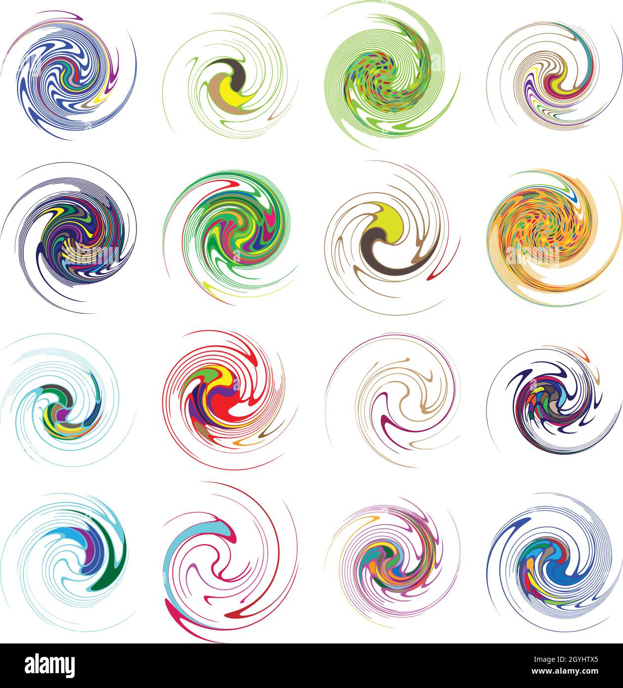 Spiral, swirl, twirl, volute element. Whirlpool, whirlwind effect ...