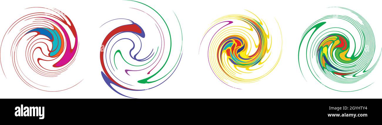 Spiral, swirl, twirl, volute element. Whirlpool, whirlwind effect ...