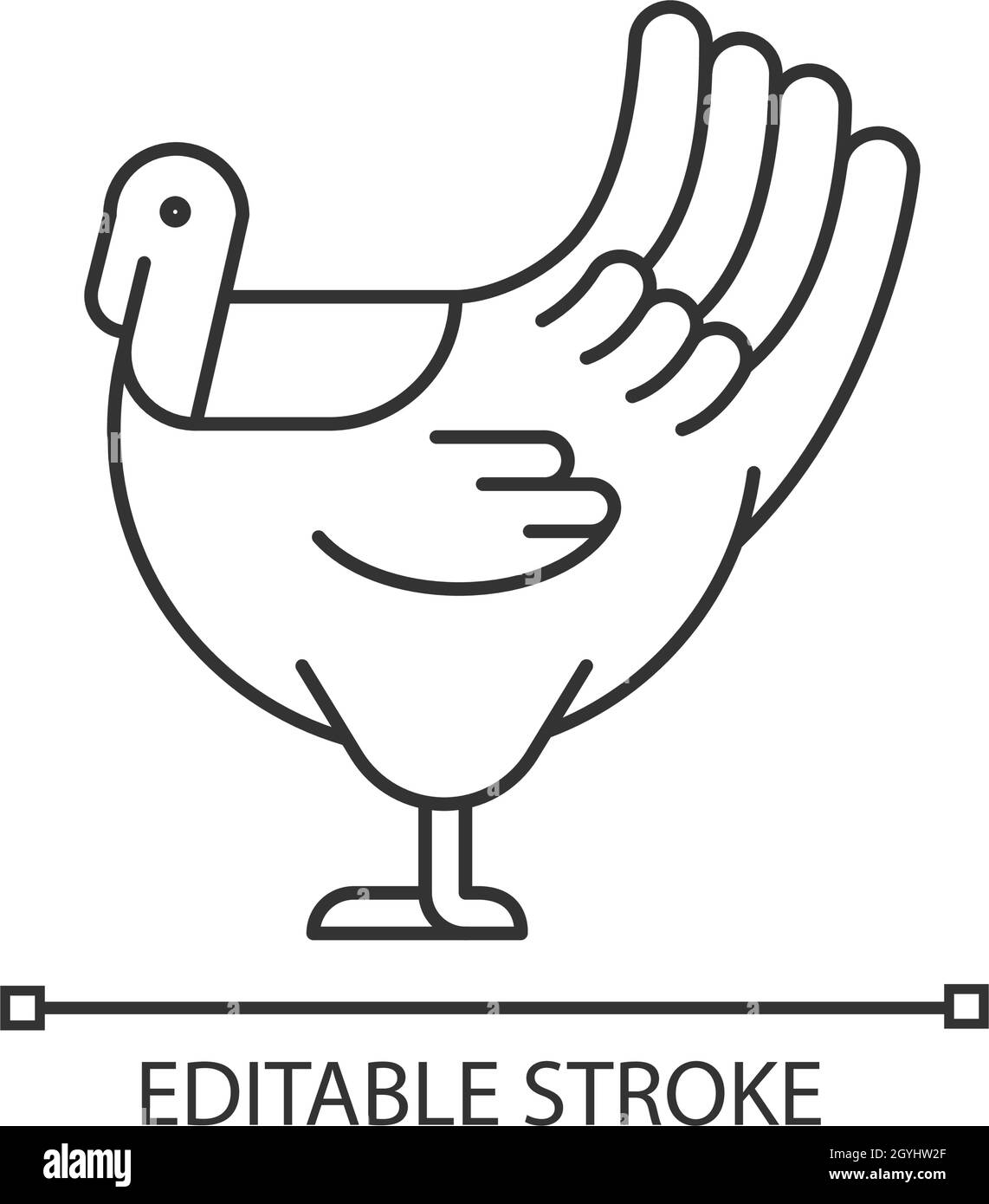 Male turkey linear icon Stock Vector Image & Art - Alamy