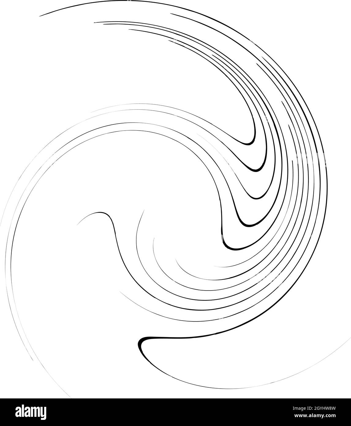 Spiral, swirl, twirl, volute element. Whirlpool, whirlwind effect ...