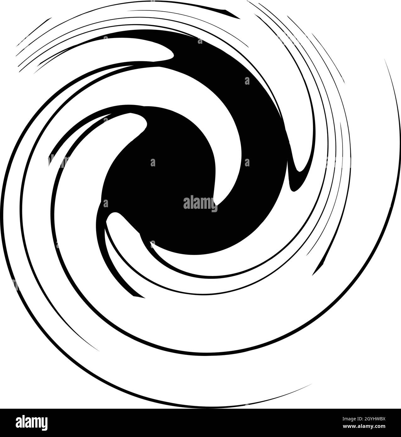 Spiral, swirl, twirl, volute element. Whirlpool, whirlwind effect ...