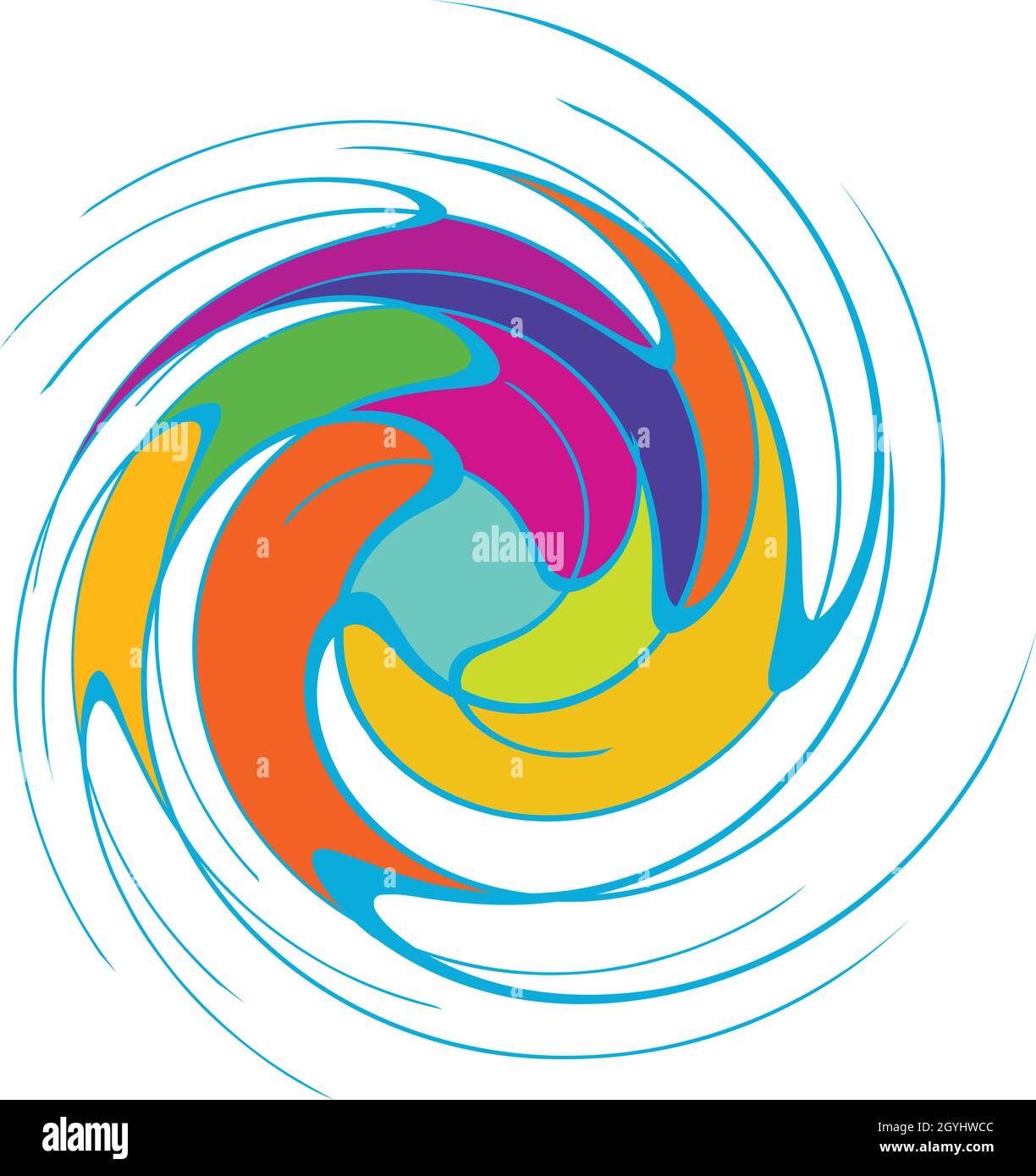 Spiral, swirl, twirl, volute element. Whirlpool, whirlwind effect ...