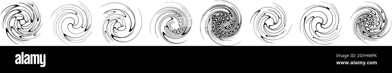 Spiral, swirl, twirl, volute element. Whirlpool, whirlwind effect ...