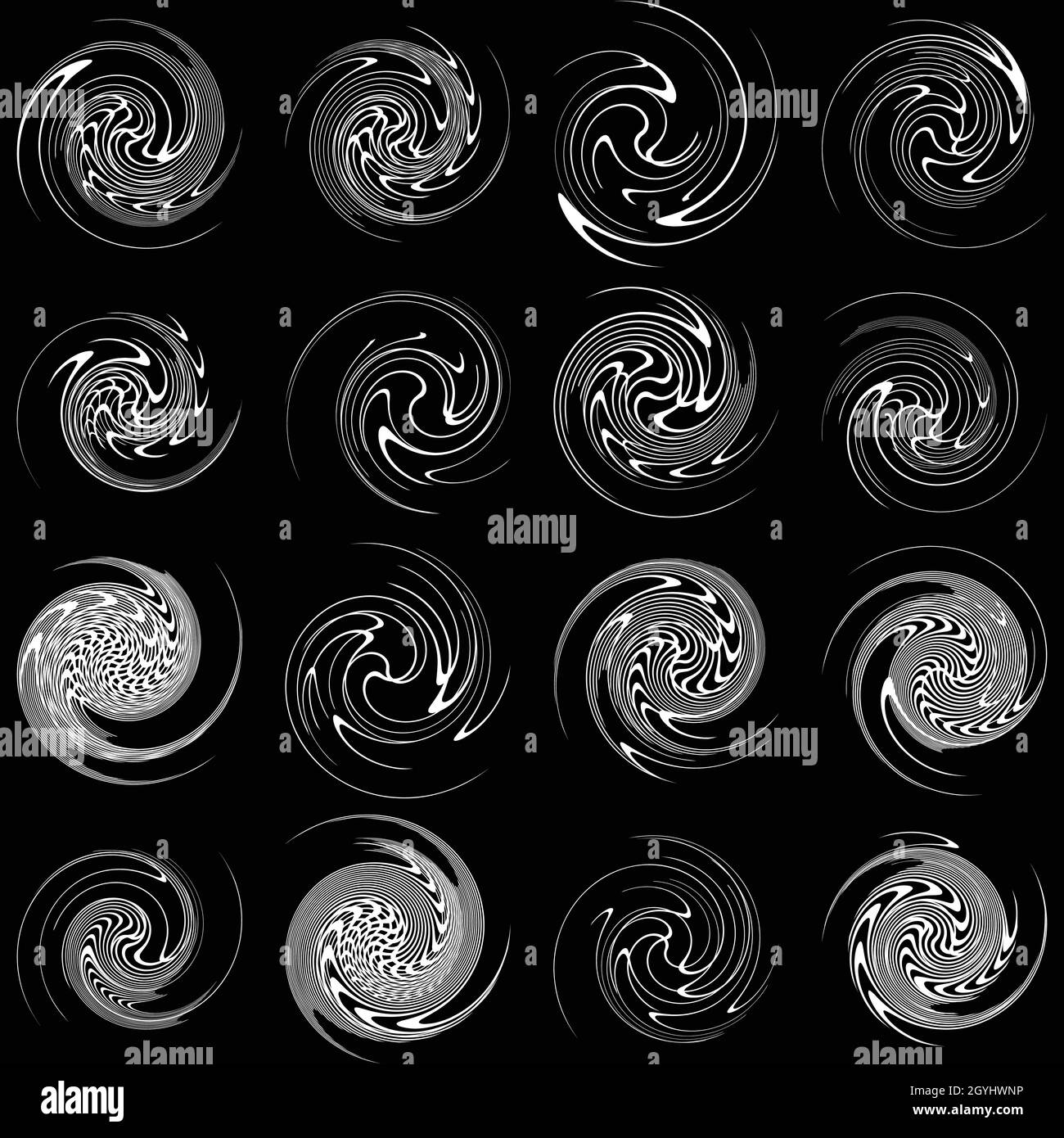 Spiral, swirl, twirl, volute element. Whirlpool, whirlwind effect ...