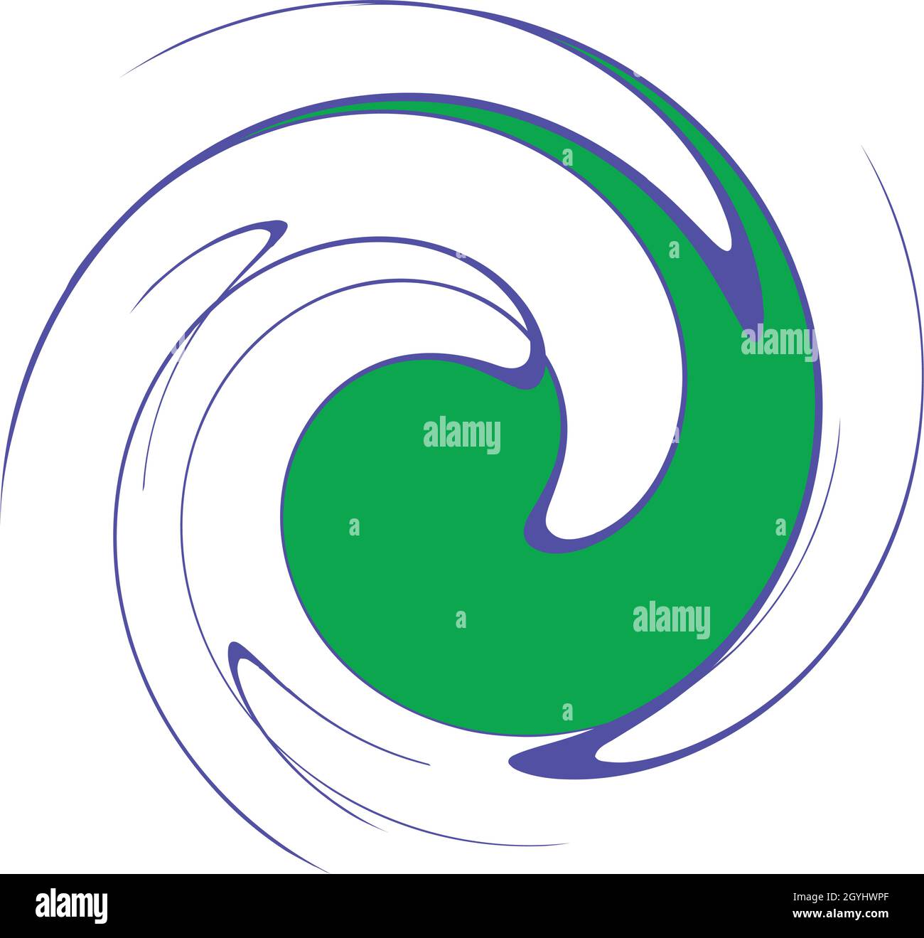 Spiral, swirl, twirl, volute element. Whirlpool, whirlwind effect ...