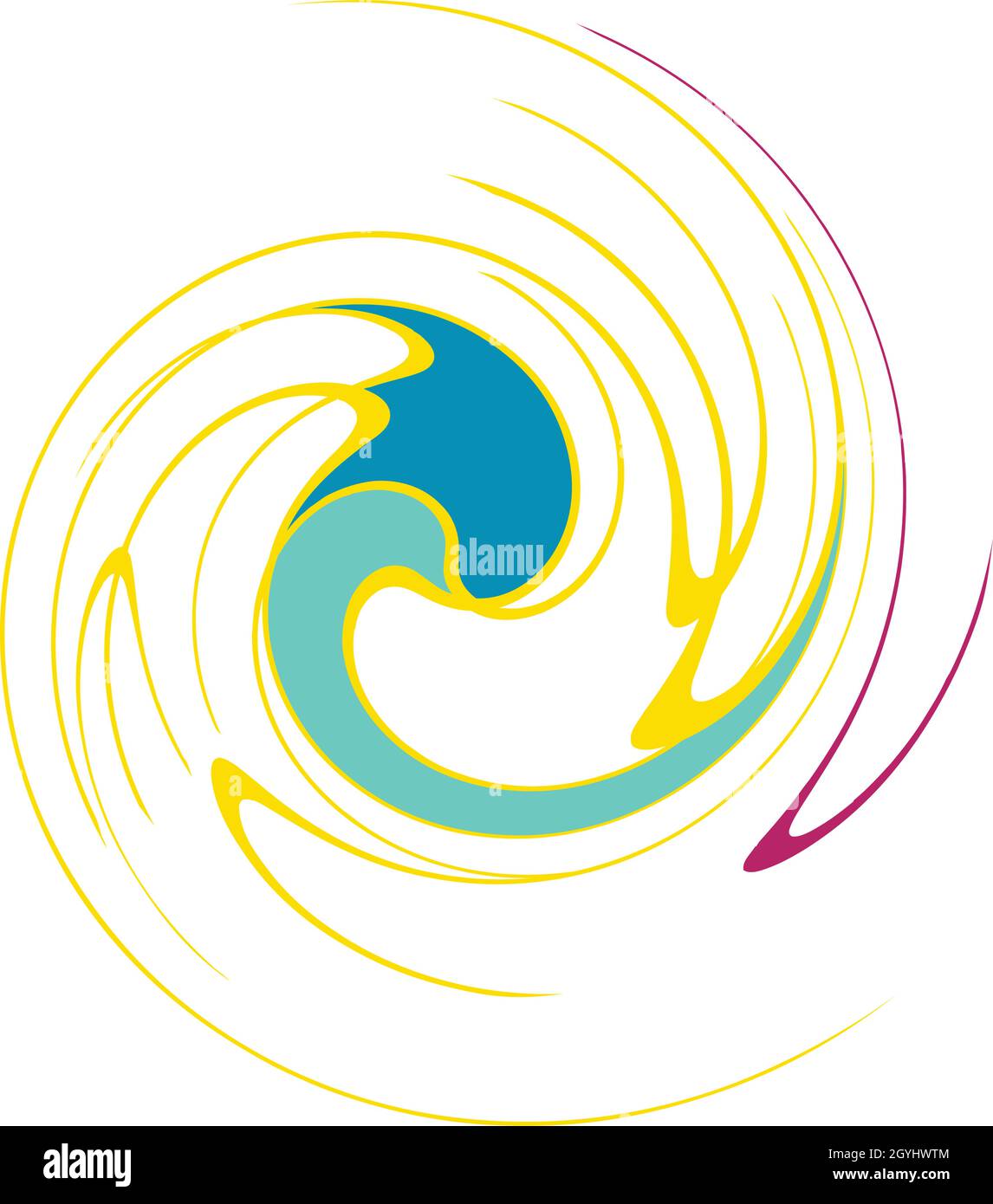 Spiral, swirl, twirl, volute element. Whirlpool, whirlwind effect ...