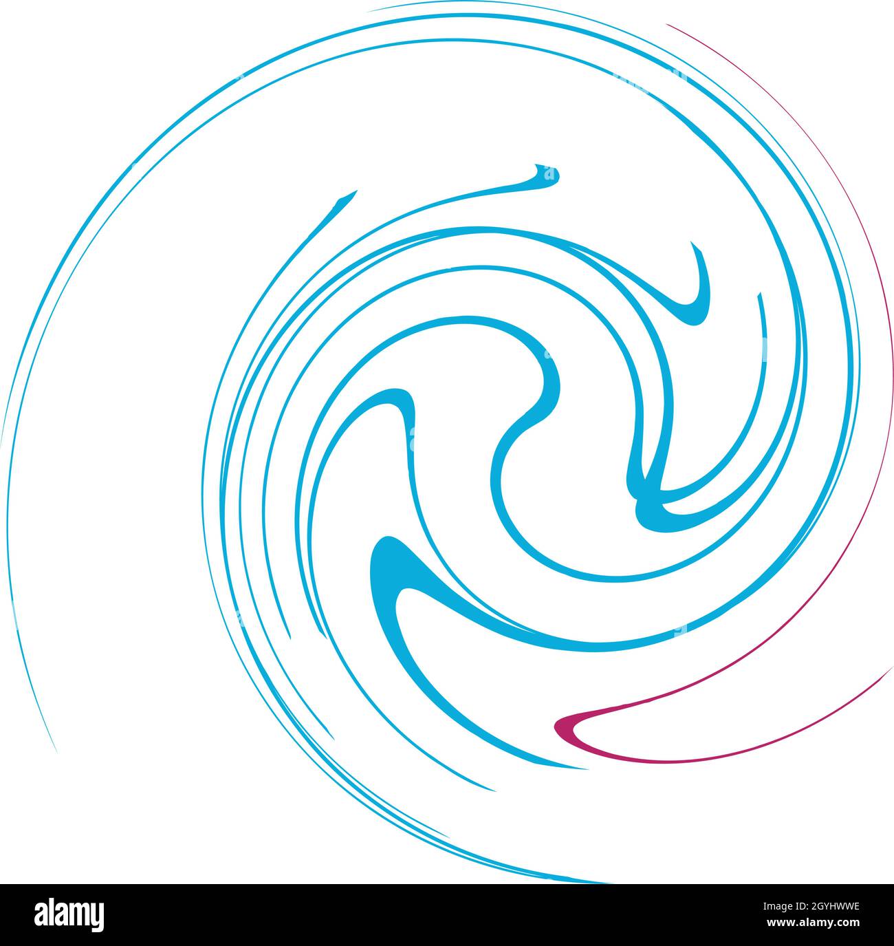 Spiral, swirl, twirl, volute element. Whirlpool, whirlwind effect ...