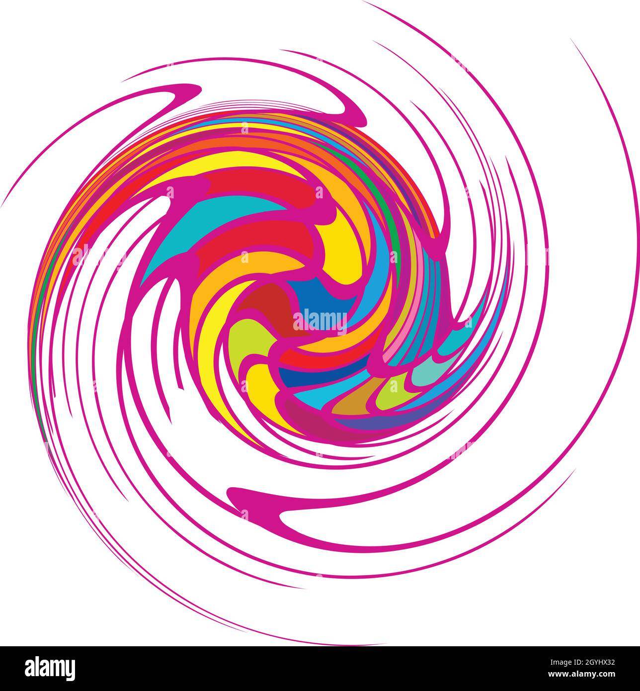 Spiral, swirl, twirl, volute element. Whirlpool, whirlwind effect ...