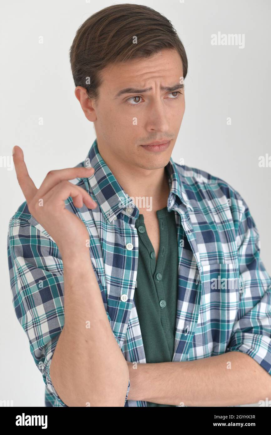 Man pointing up hi-res stock photography and images - Alamy