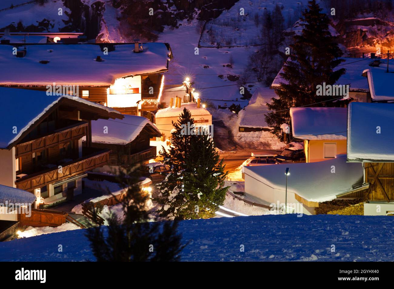 Solden town austria winter hi-res stock photography and images - Alamy