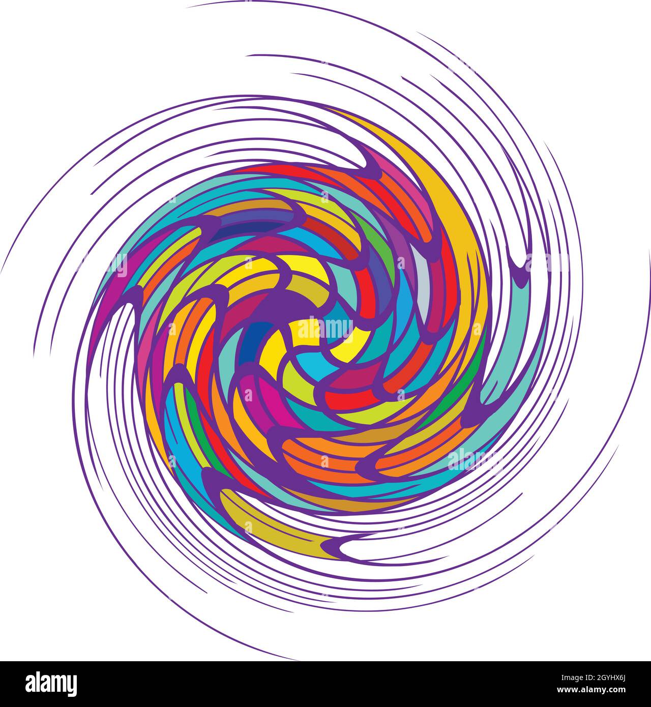 Spiral, swirl, twirl, volute element. Whirlpool, whirlwind effect ...