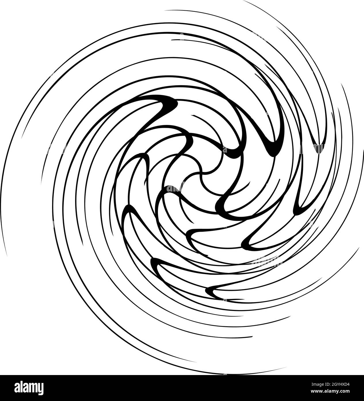 Spiral, swirl, twirl, volute element. Whirlpool, whirlwind effect ...