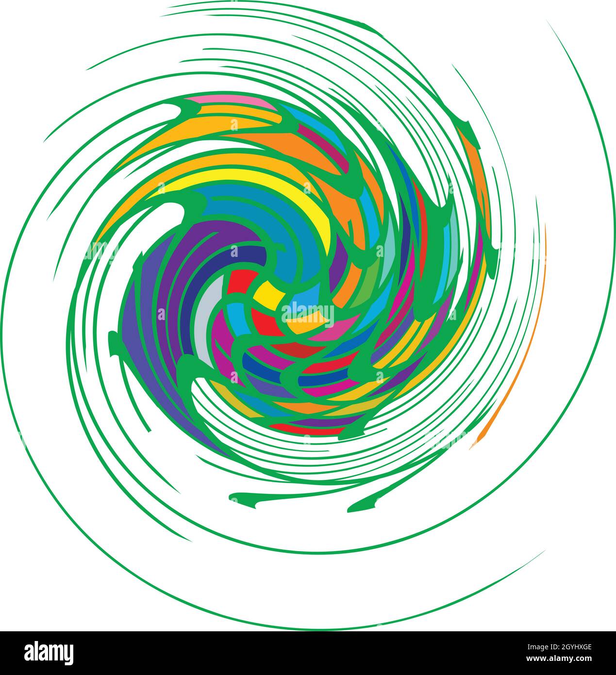 Spiral, swirl, twirl, volute element. Whirlpool, whirlwind effect ...
