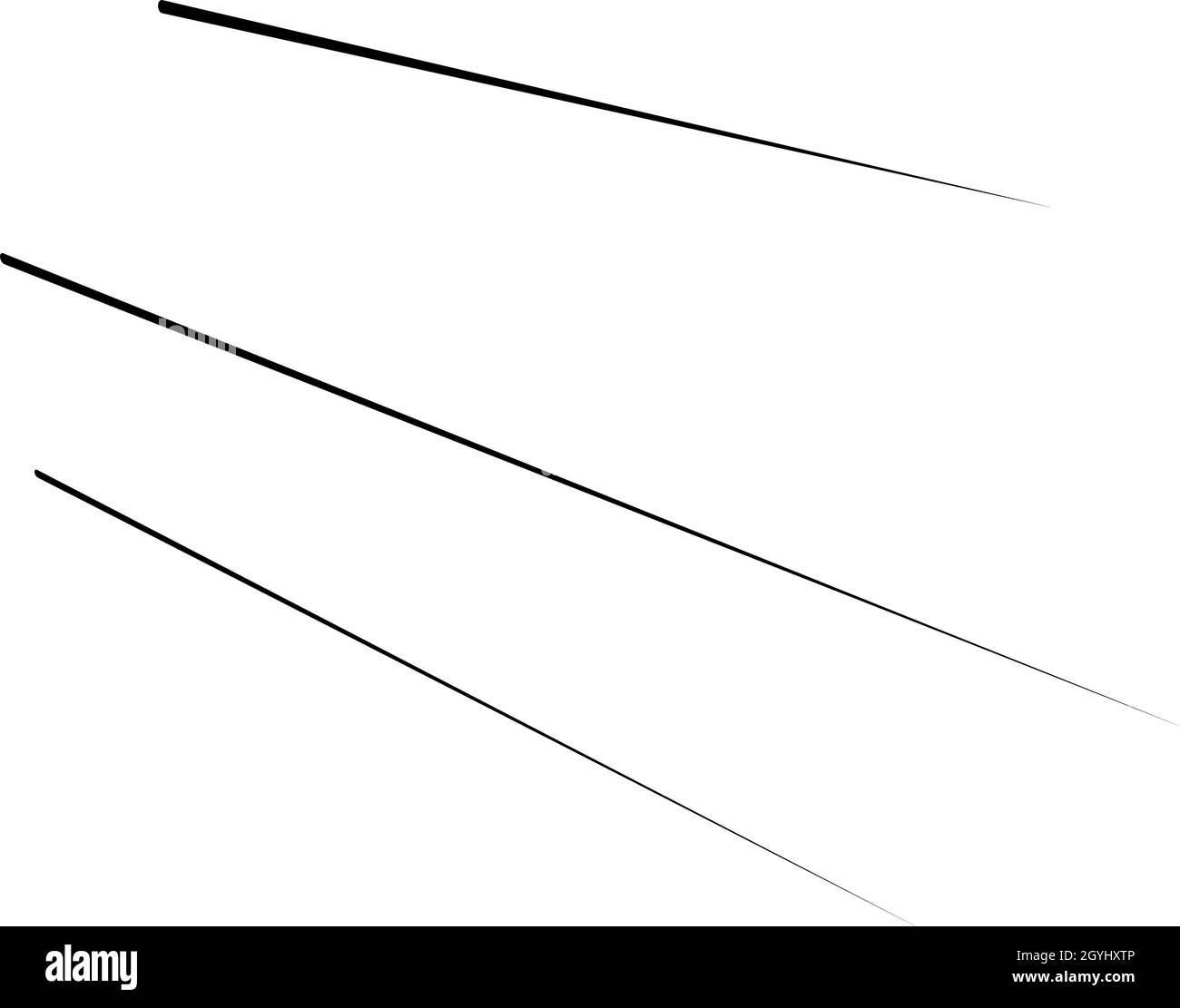 3D straight, parallel dynamic irregular lines, stripes element. Action ...