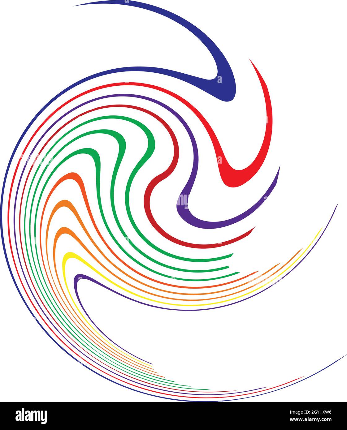 Spiral, swirl, twirl, volute element. Whirlpool, whirlwind effect ...