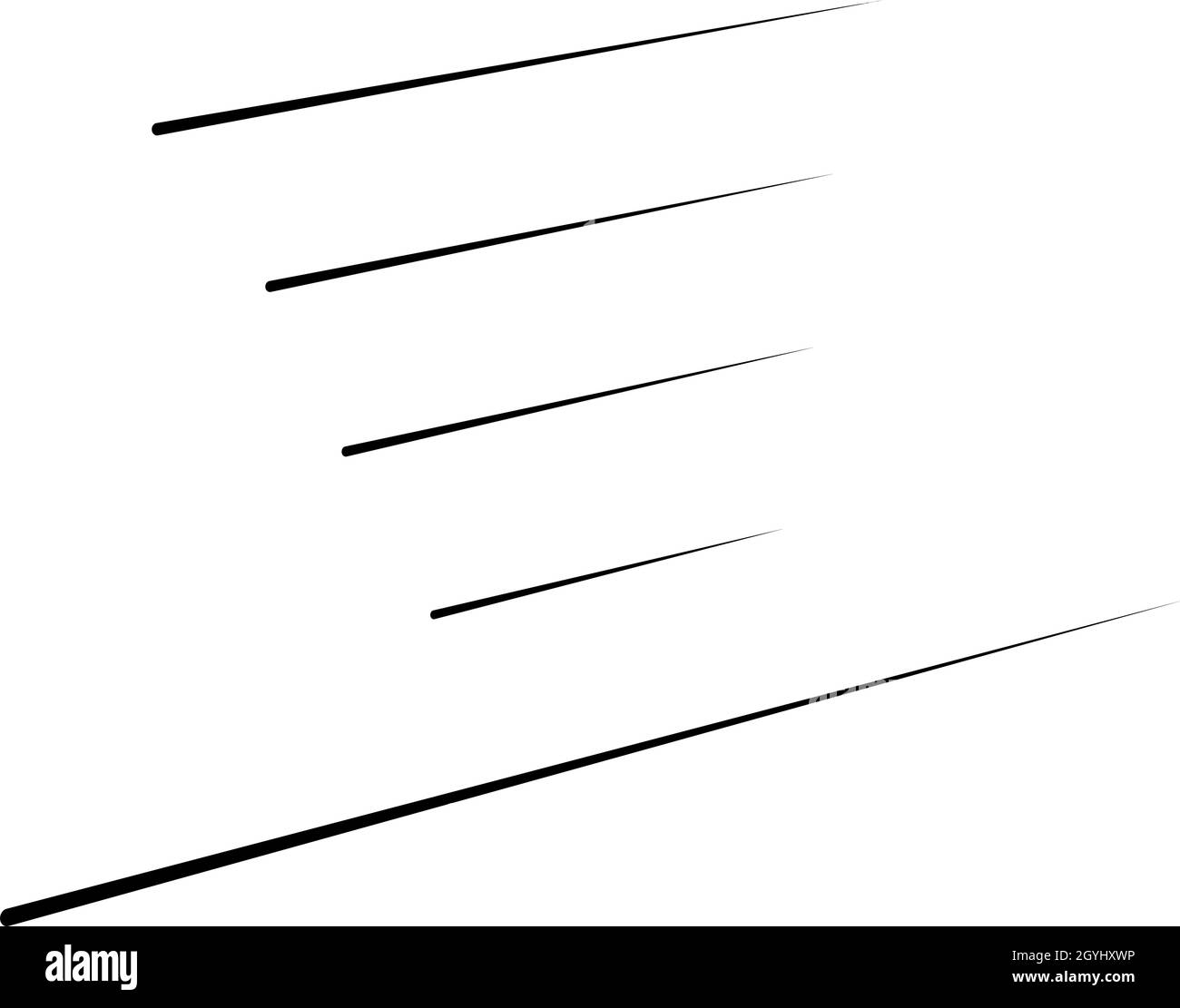 3D straight, parallel dynamic irregular lines, stripes element. Action ...