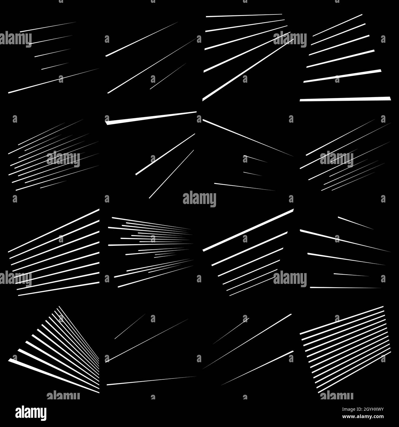 3D straight, parallel dynamic irregular lines, stripes element. Action ...