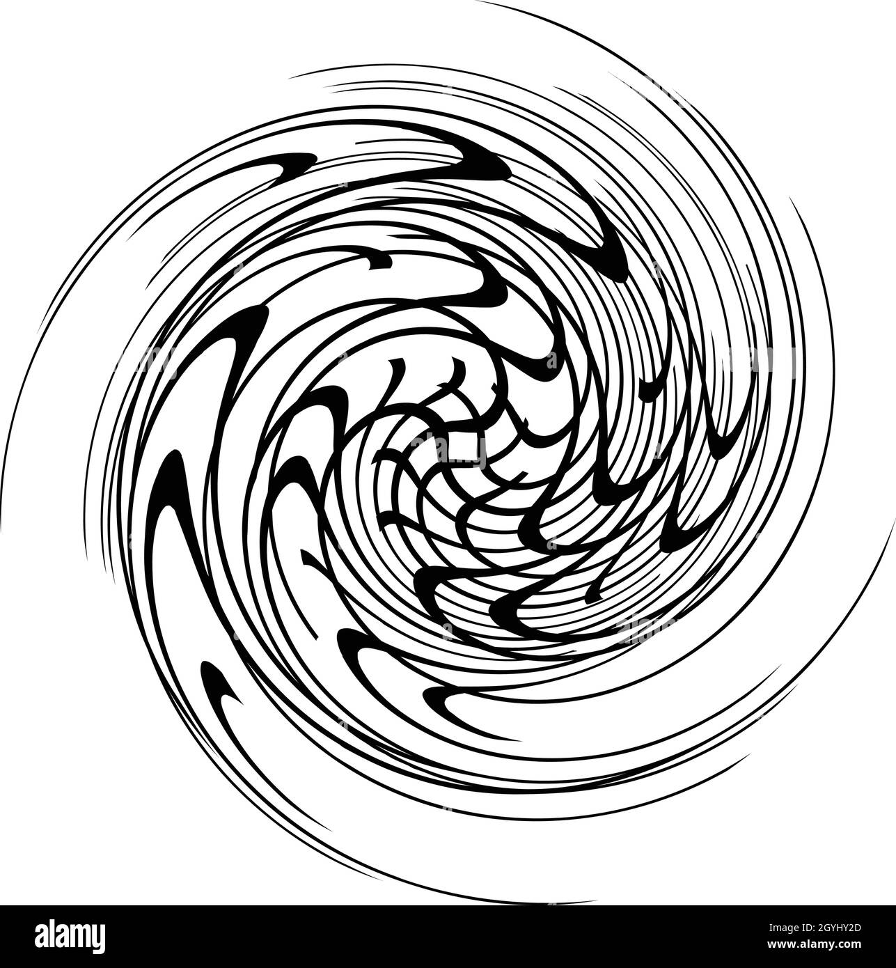 Spiral, swirl, twirl, volute element. Whirlpool, whirlwind effect ...