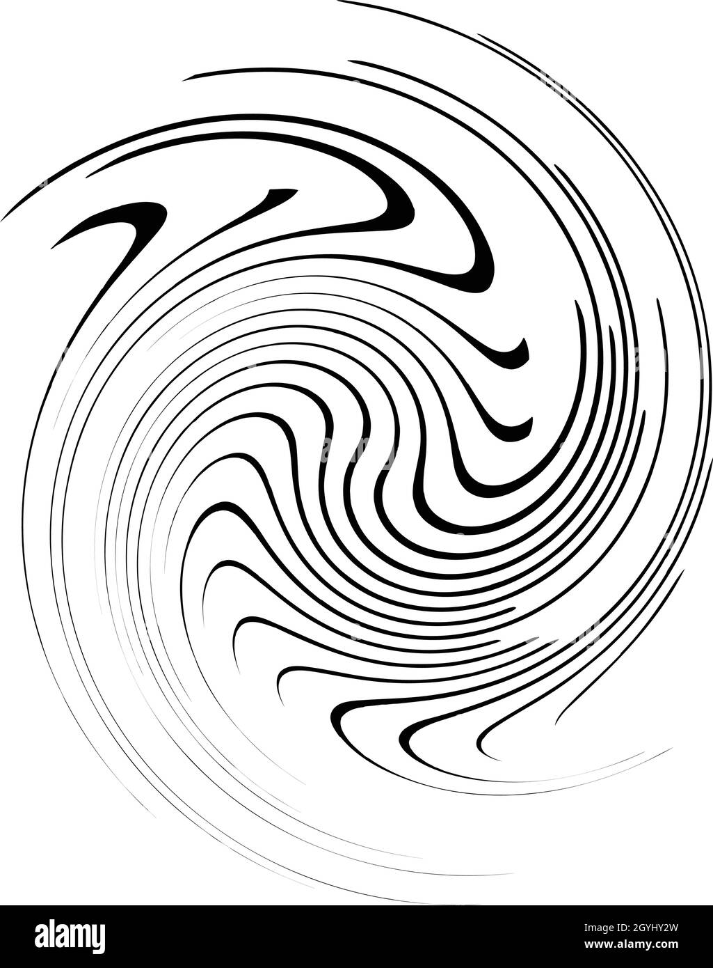 Spiral, swirl, twirl, volute element. Whirlpool, whirlwind effect ...