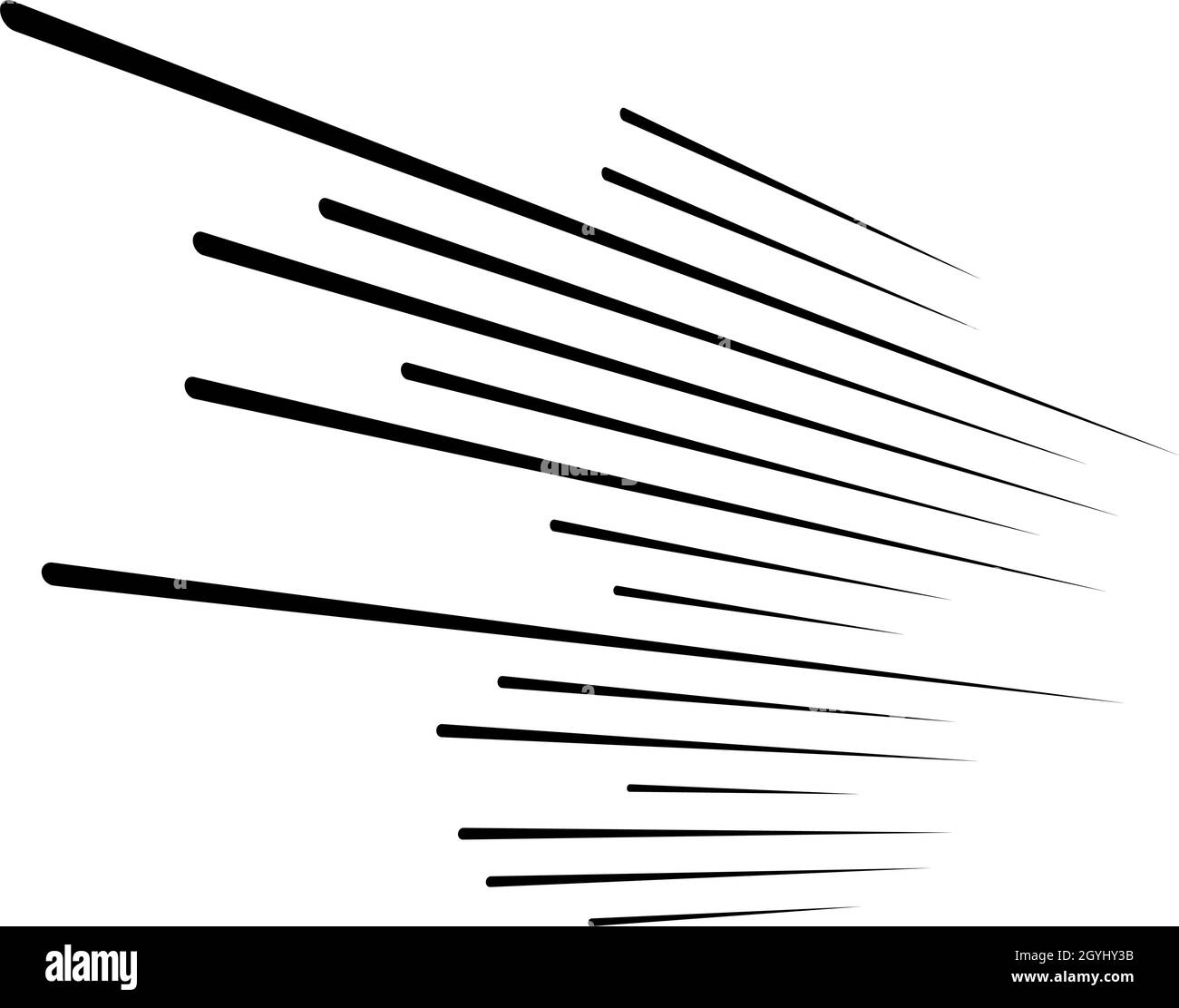 3D straight, parallel dynamic irregular lines, stripes element. Action ...
