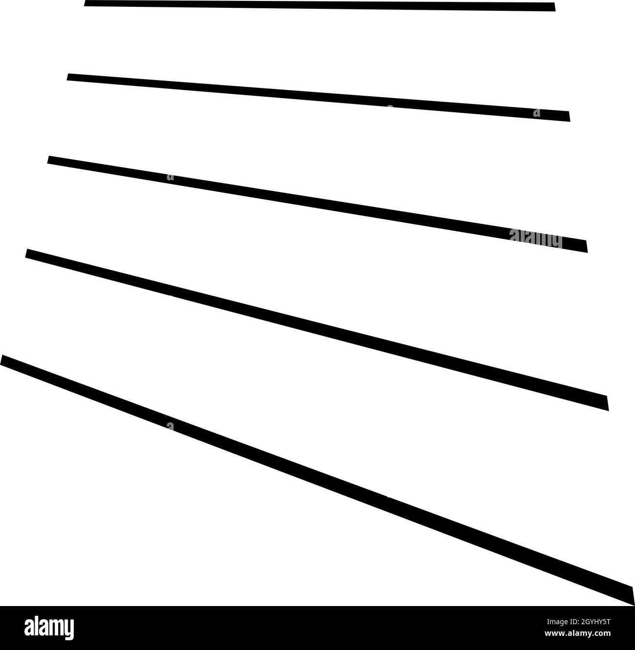 3D straight, parallel dynamic irregular lines, stripes element. Action ...