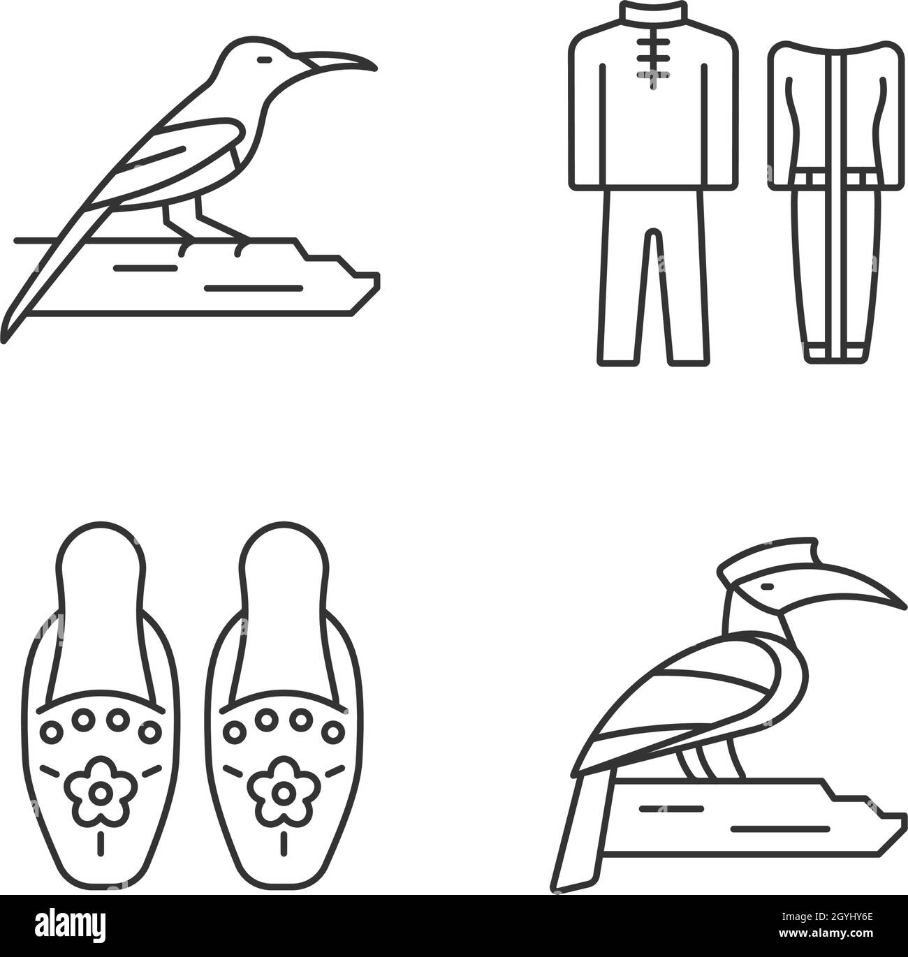 Bird species collection Black and White Stock Photos & Images - Alamy