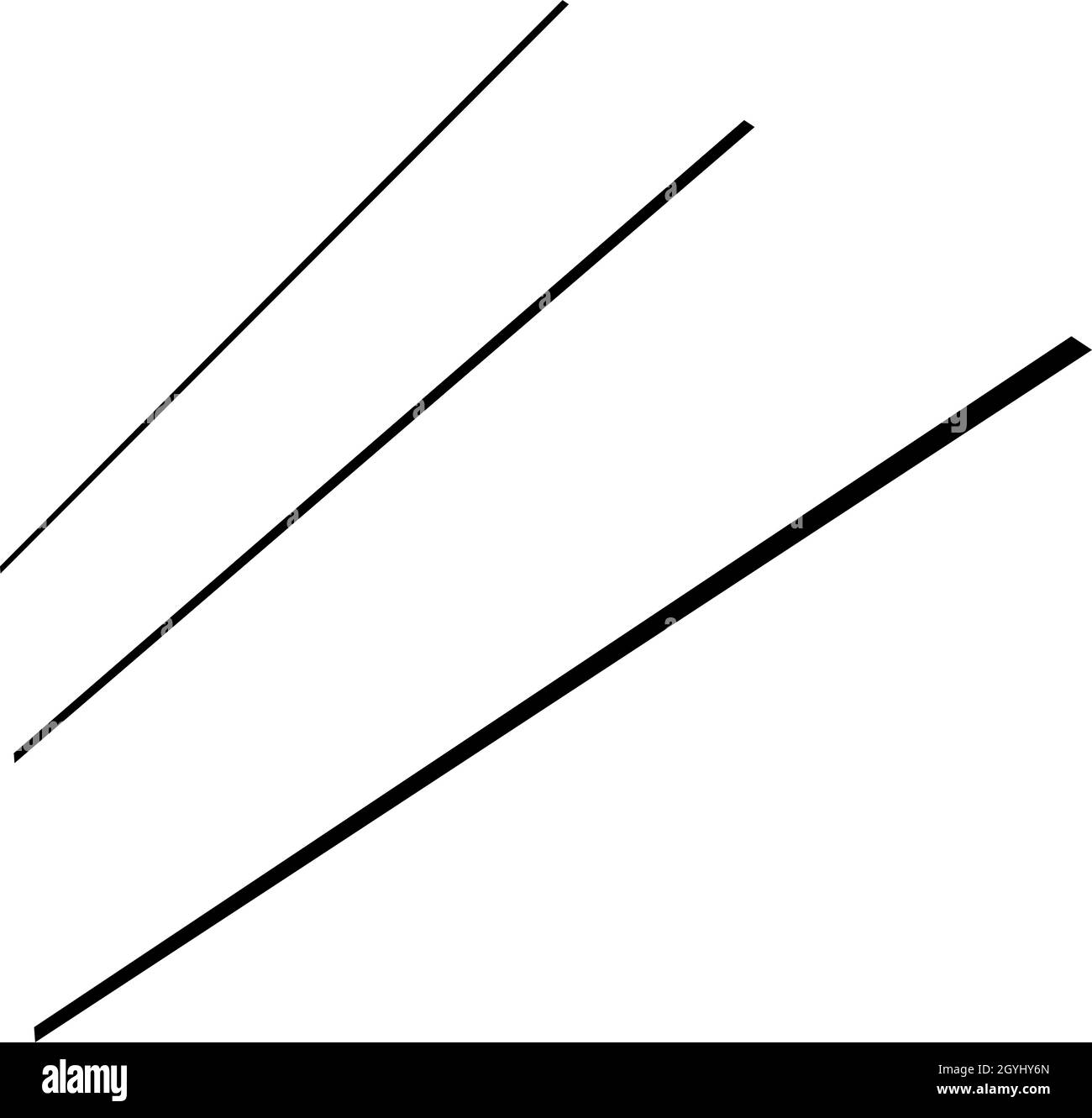 3D straight, parallel dynamic irregular lines, stripes element. Action ...