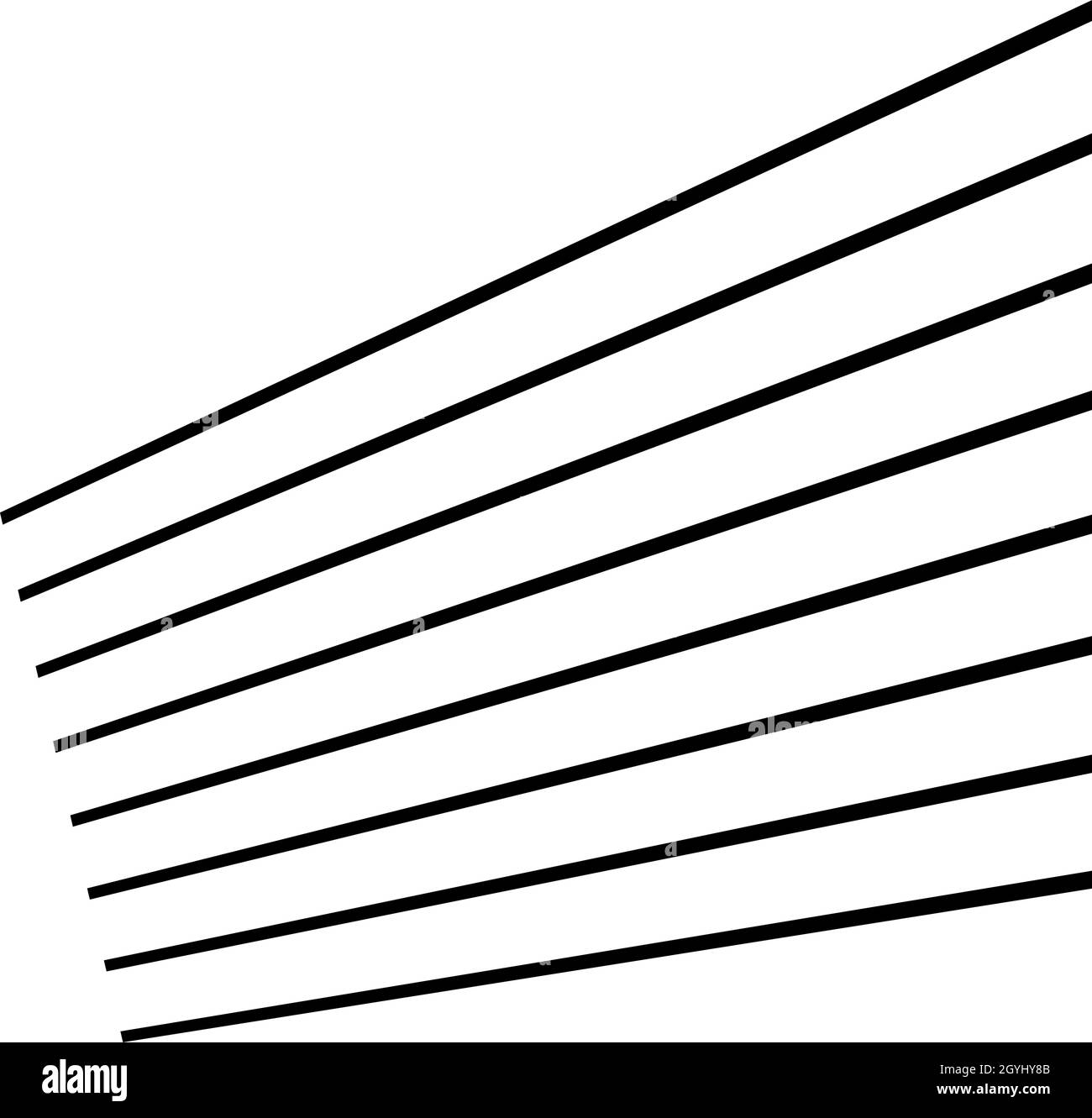 3D straight, parallel dynamic irregular lines, stripes element. Action ...