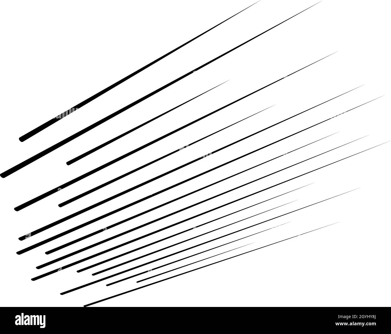 3D straight, parallel dynamic irregular lines, stripes element. Action ...