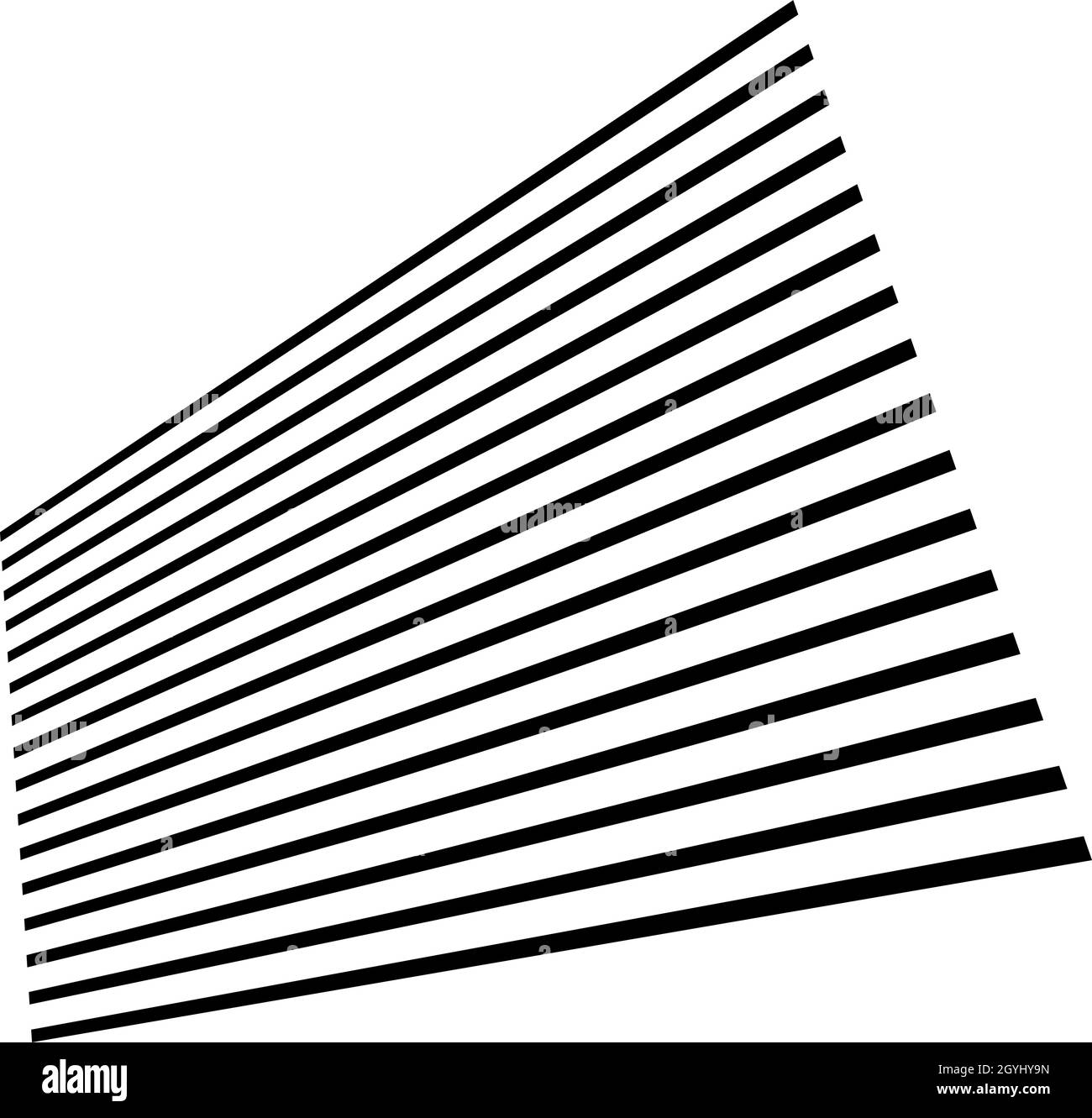3D straight, parallel dynamic irregular lines, stripes element. Action ...