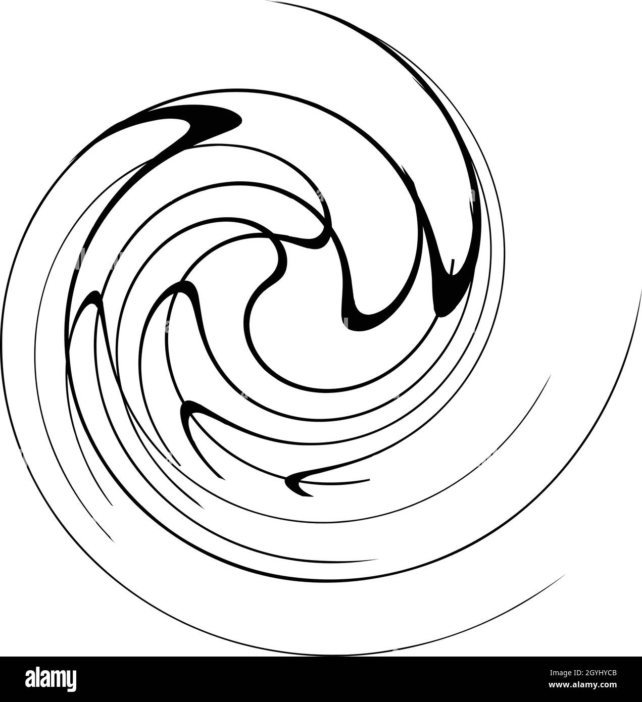 Spiral, swirl, twirl, volute element. Whirlpool, whirlwind effect ...
