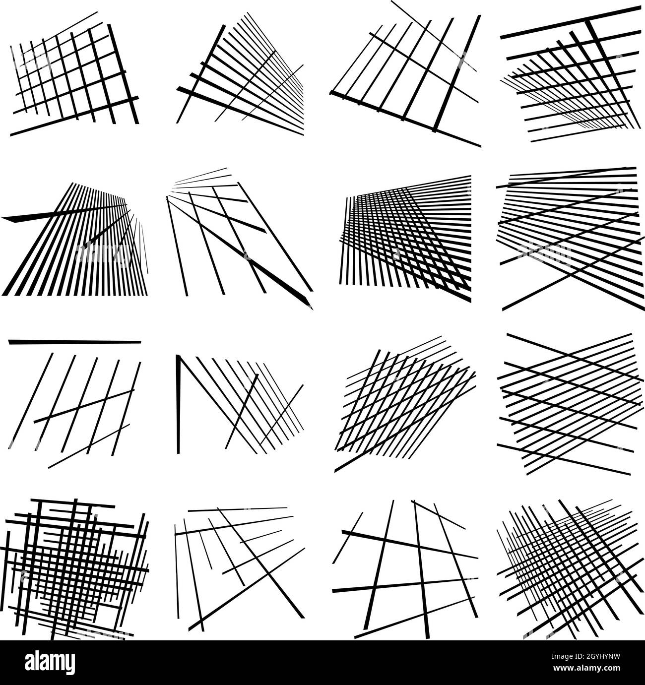 3d ,spatial grids, meshes. Interlace, interlocking, intersecting lines in perspective. Abstract ...