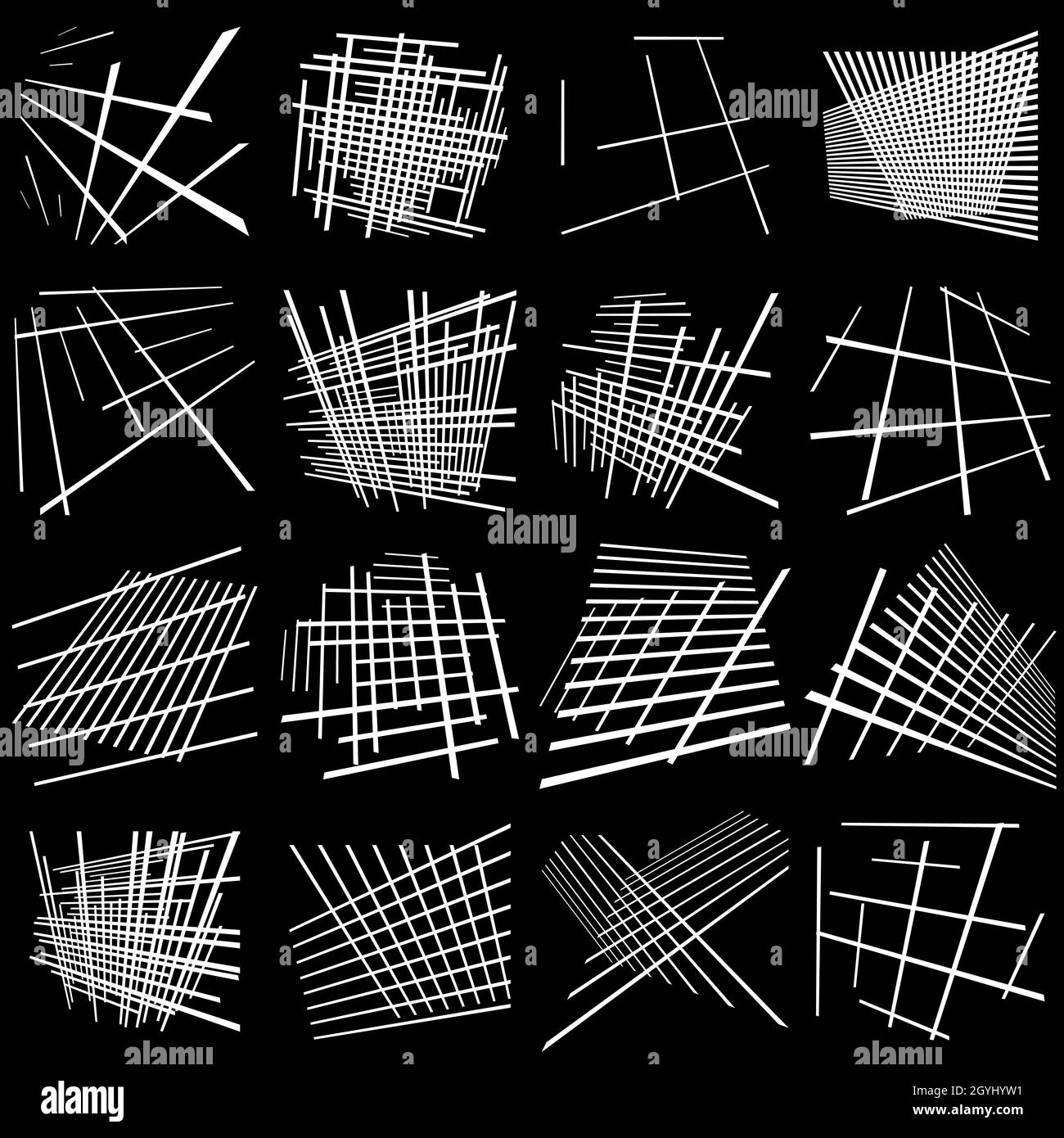 3d ,spatial grids, meshes. Interlace, interlocking, intersecting lines in perspective. Abstract ...