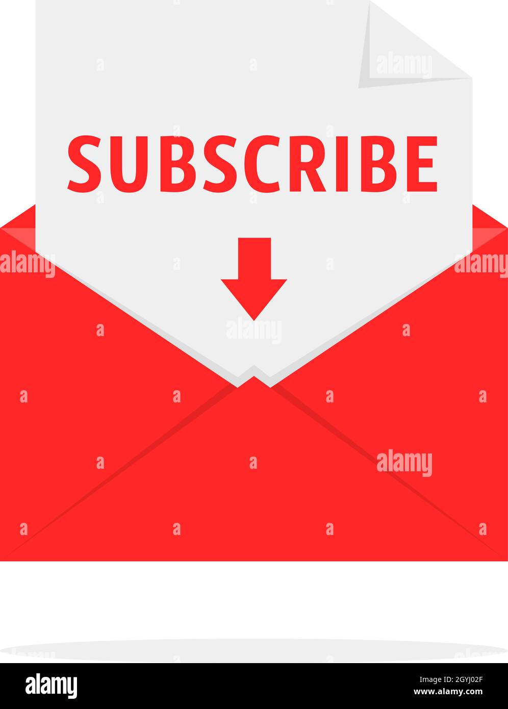 subscribe newsletter with red letter Stock Vector Image & Art - Alamy