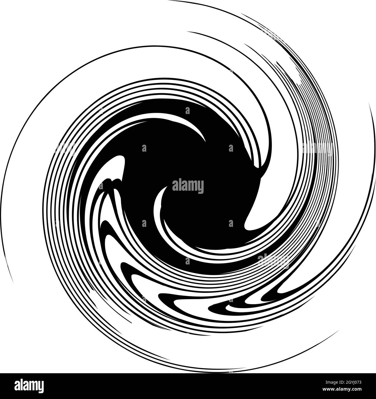 Spiral, swirl, twirl, volute element. Whirlpool, whirlwind effect ...
