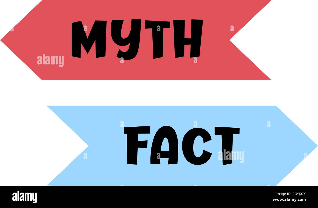 Myths and facts sign. Myths vs Facts header design. True or false facts ...