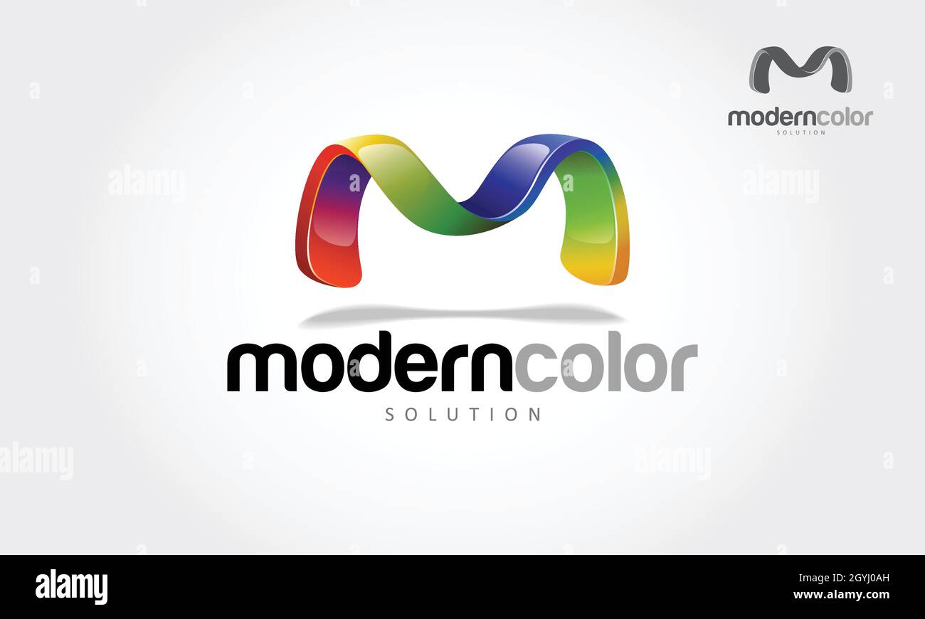 Modern Color Vector Solution Logo Template. Creative 3d abstract vector ...