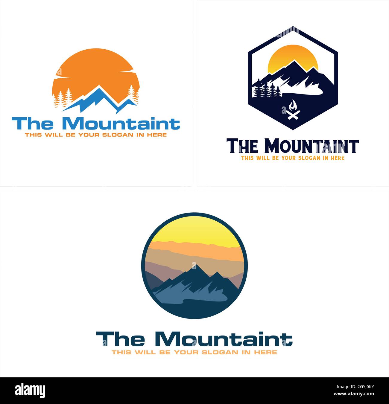 Vintage summer winter camping Cut Out Stock Images & Pictures - Alamy