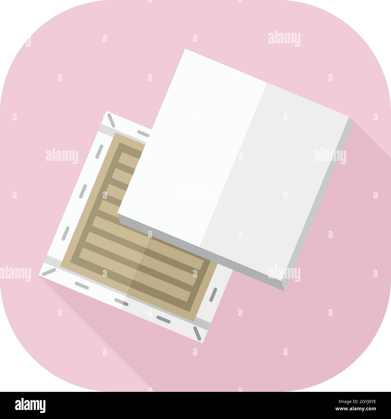 Blank square canvas mock Stock Vector Images - Alamy