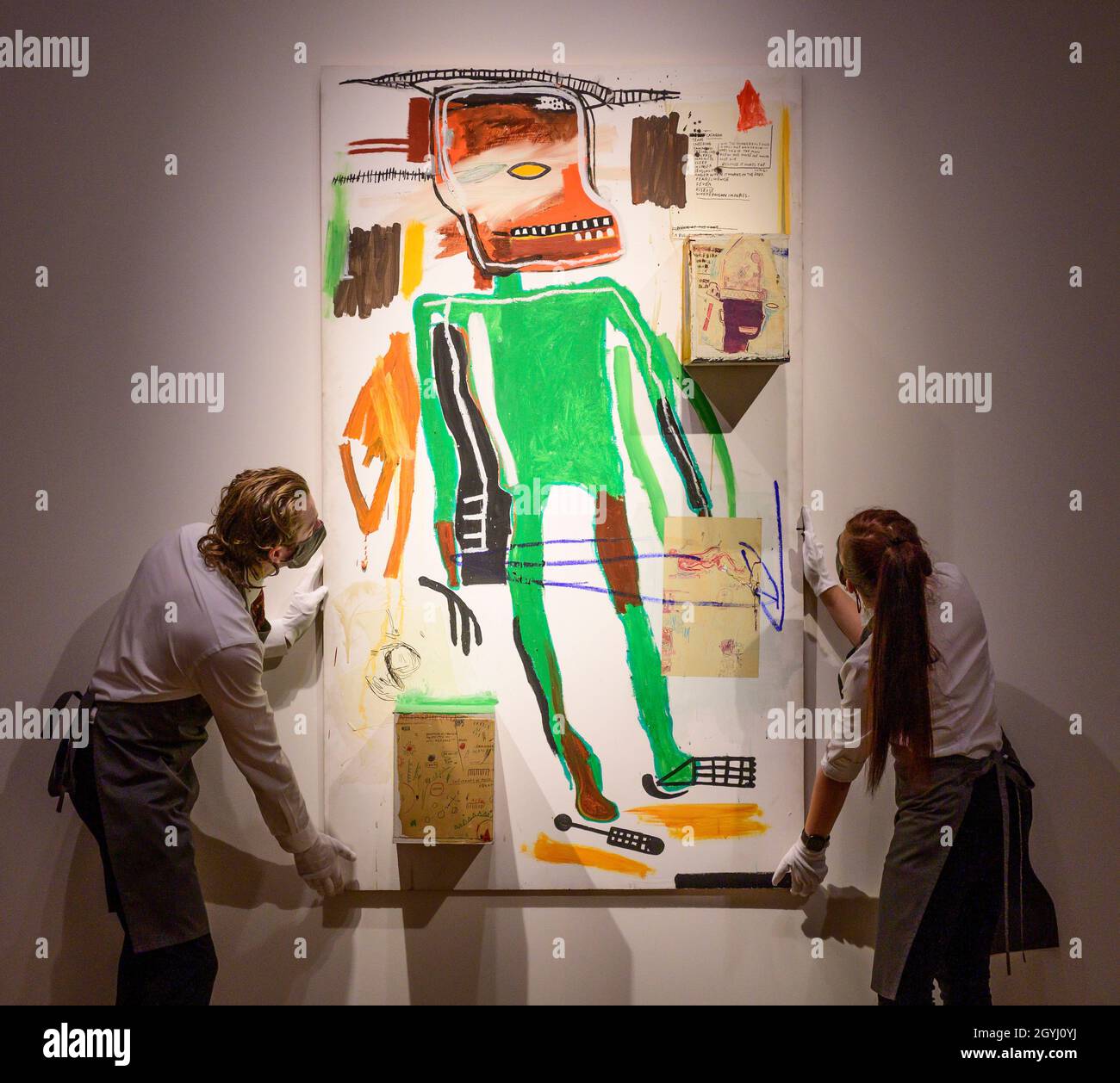 Christie's, London, UK. 8th Oct, 2021. Works by Jean-Michel Basquiat ...