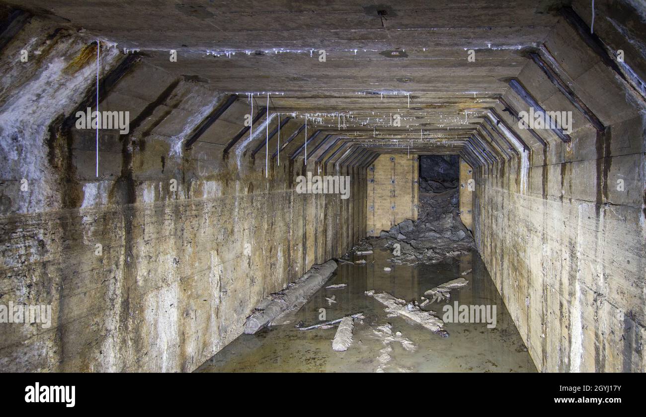 Remains of former WW2-era field hospital underground shelter in Prague ...